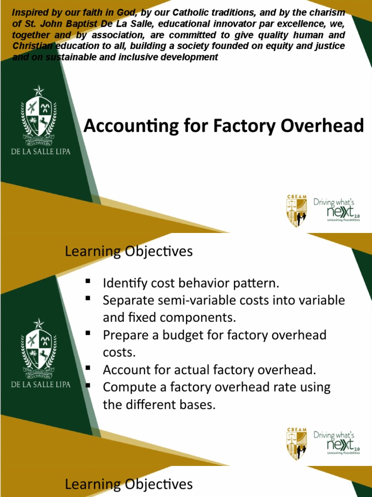 Accounting for Factory Overhead: Budgeting, Allocating, and Applying ...