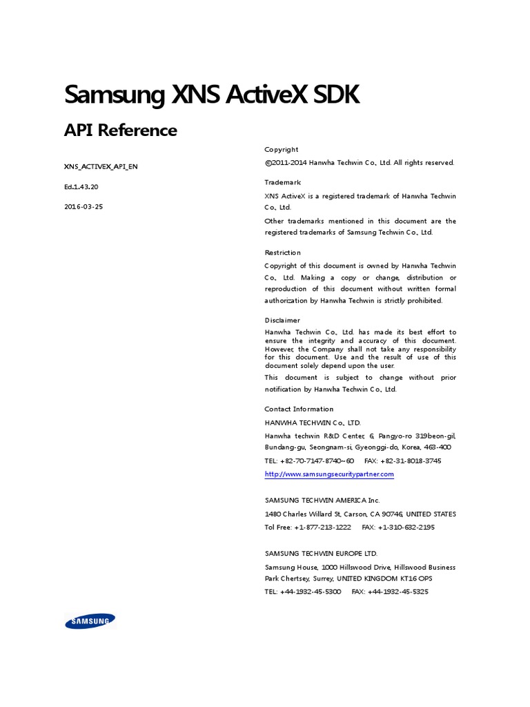 XNS ActiveX API EN PDF | PDF | Application Programming Interface ...
