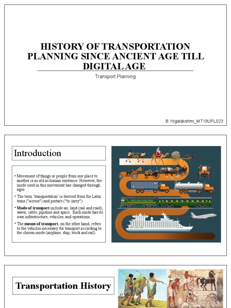 History of Transportation Planning Since Ancient Age Till2 | PDF ...