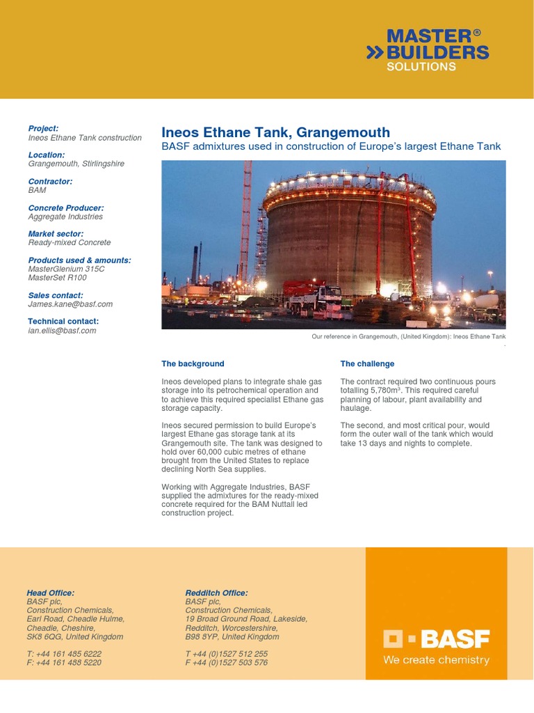 Ineos Ethane Tank | PDF | Concrete | Economic Sectors