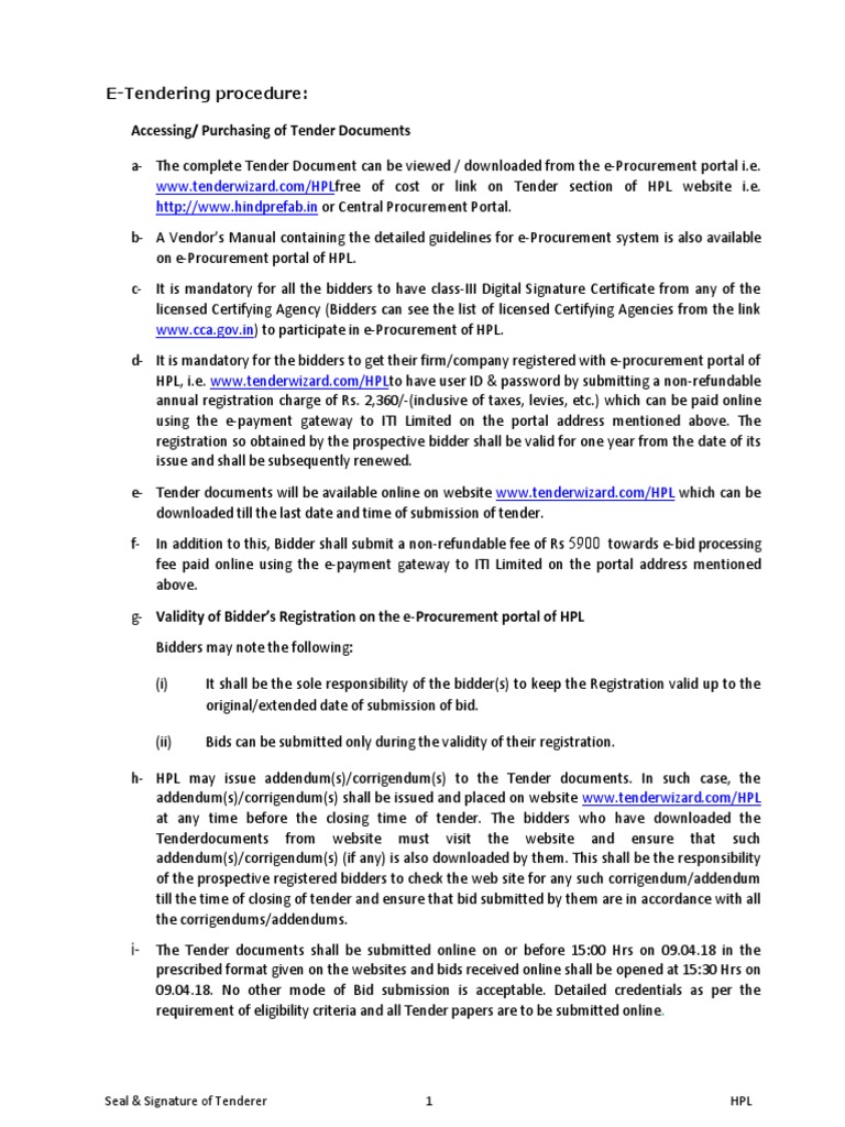 Etendering Procedure PDF | PDF | Business | Computing And Information ...