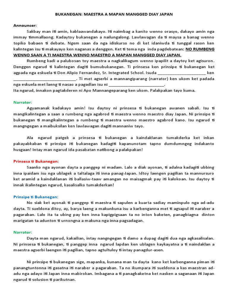 Bukanegan Final | PDF