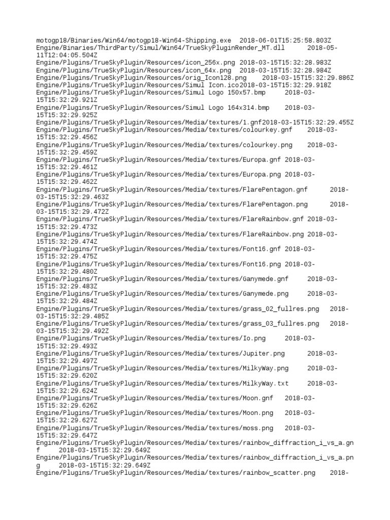 MotoGP 18 Plugin File Structure | PDF | Computer Libraries | Microsoft Windows