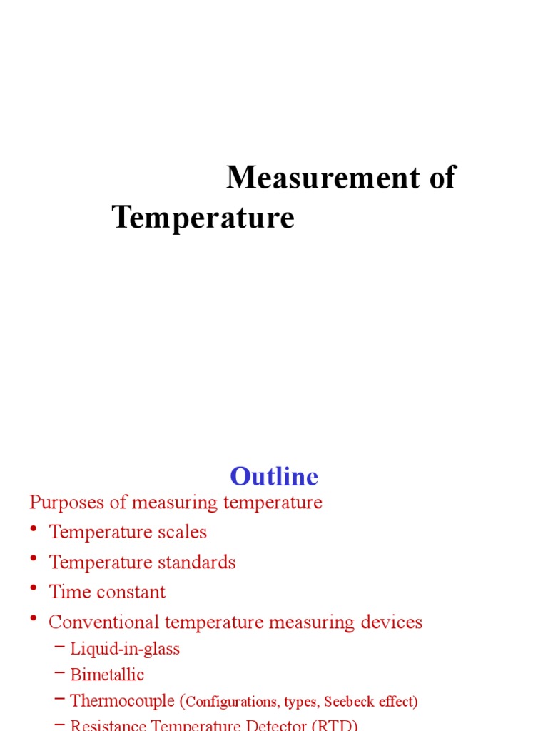Temperature Measurement | PDF | Electrical Resistance And Conductance ...