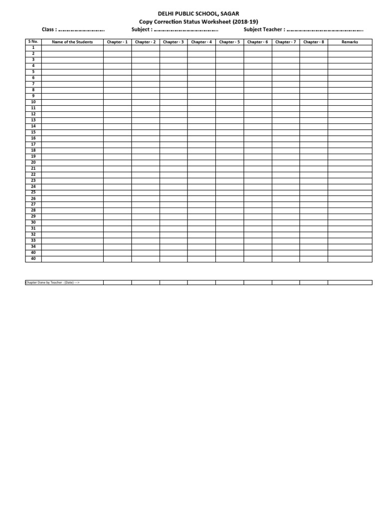 Copy Checking Format For All | PDF