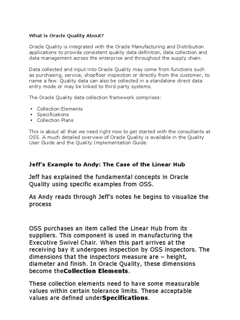 Oracle Quality Pdf Specification Technical Standard Oracle Database