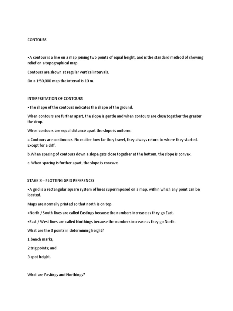 CONTOURS | PDF | Contour Line | Topography