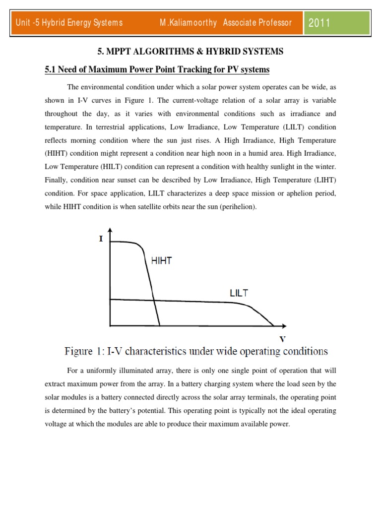 MPPT Algorithms For PV Cells PDF | PDF | Turbine | Photovoltaic System