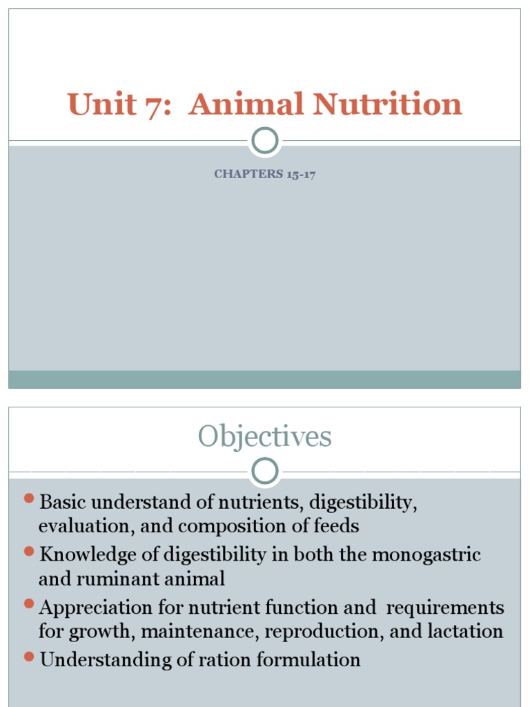 Animal Nutrition | PDF | Ruminant | Nutrients