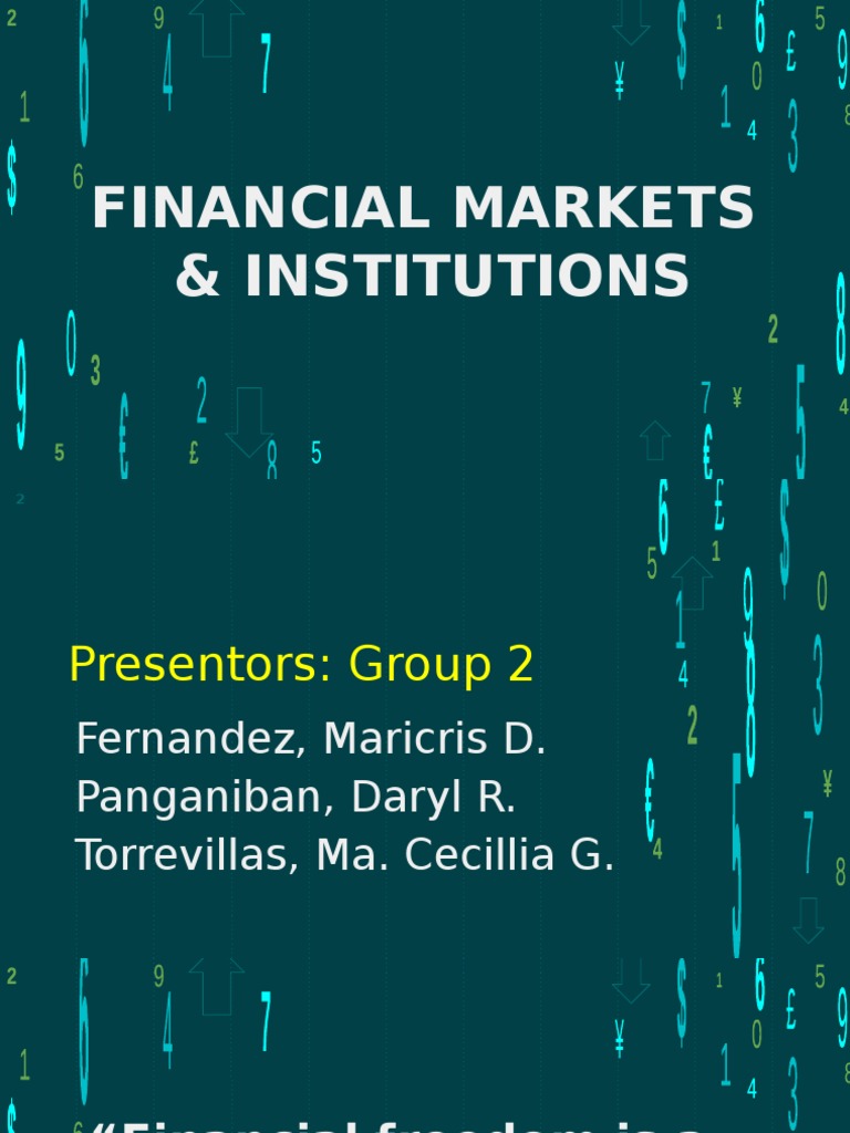 Financial Markets and Institutions | PDF | Financial Markets ...