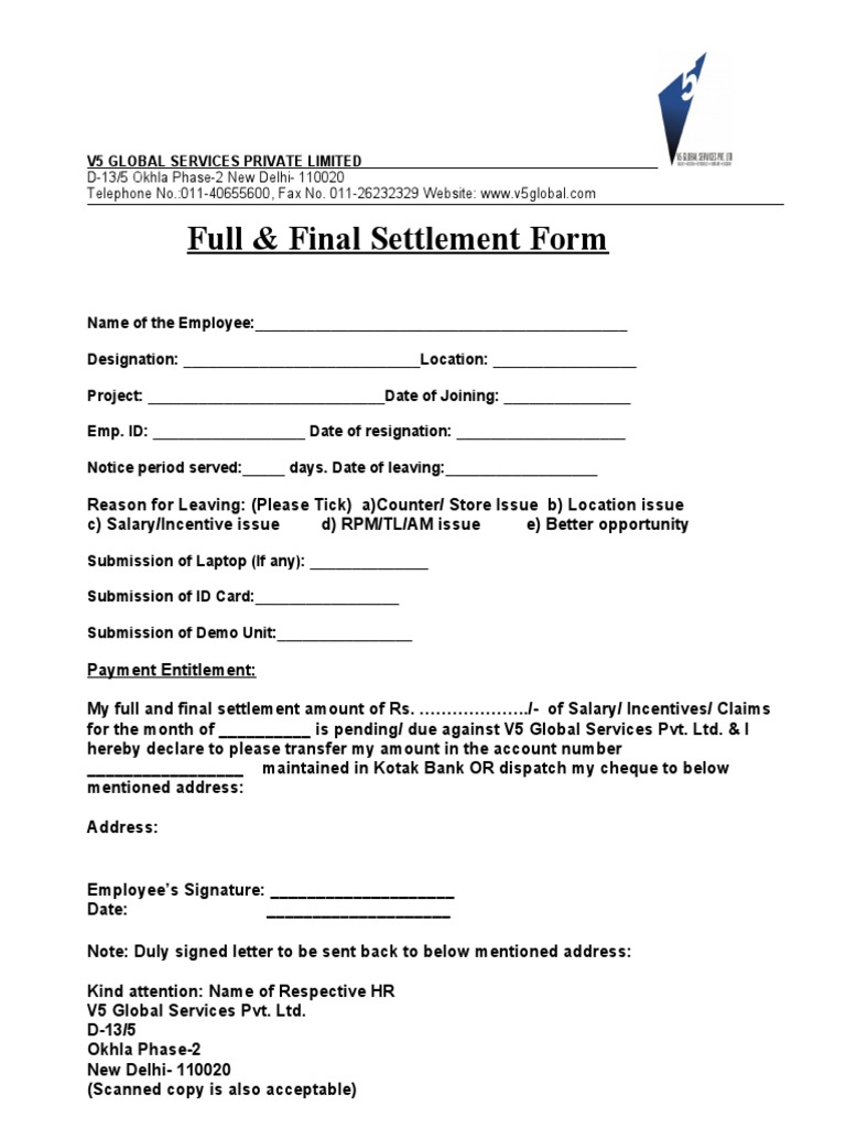 Full N Final Form | PDF