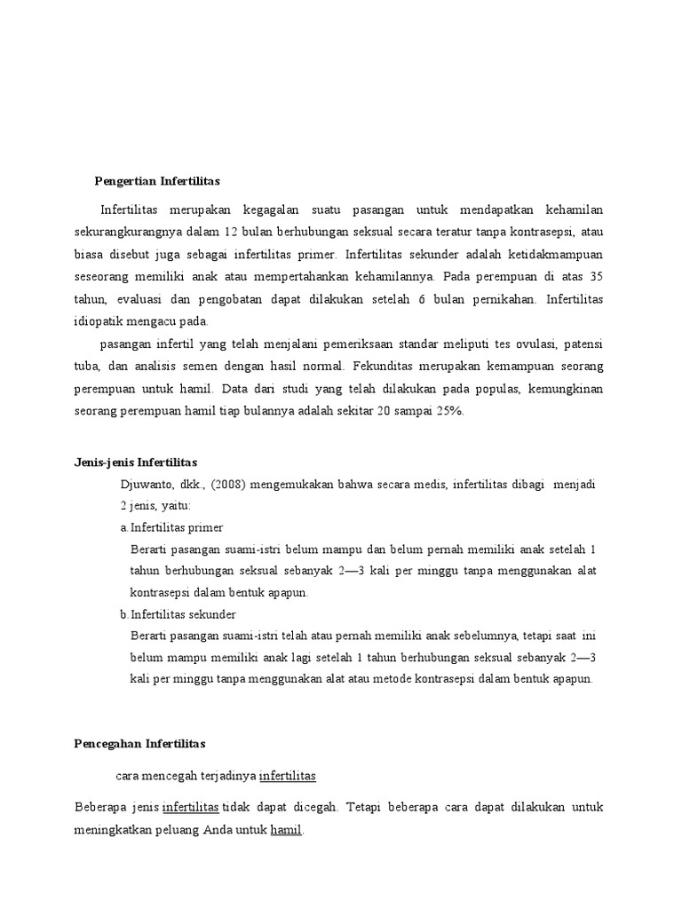 Infertilisasi | PDF
