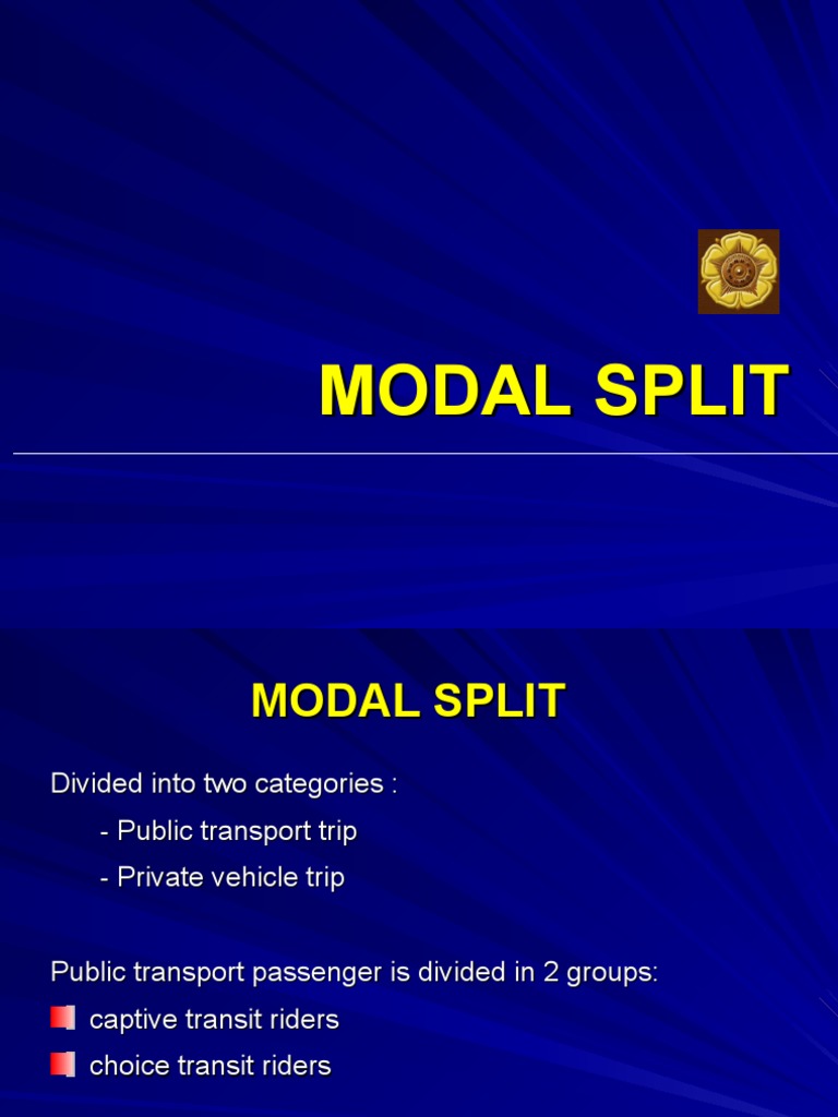 Modal Split Analysis and Models | PDF | Traffic | Transport