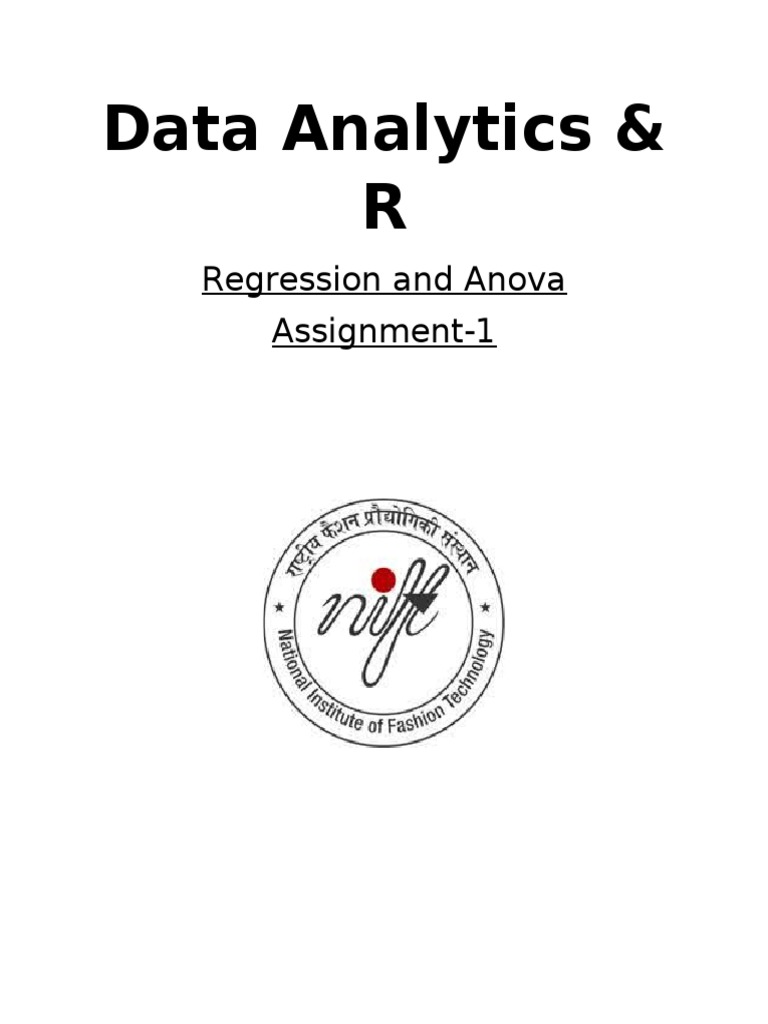 Data Analytics & R - Assignment 1 - Shuswalini | PDF | Regression ...