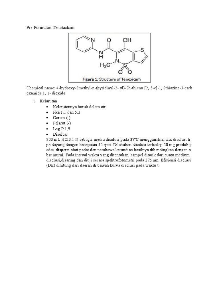 Tenoxicam | PDF