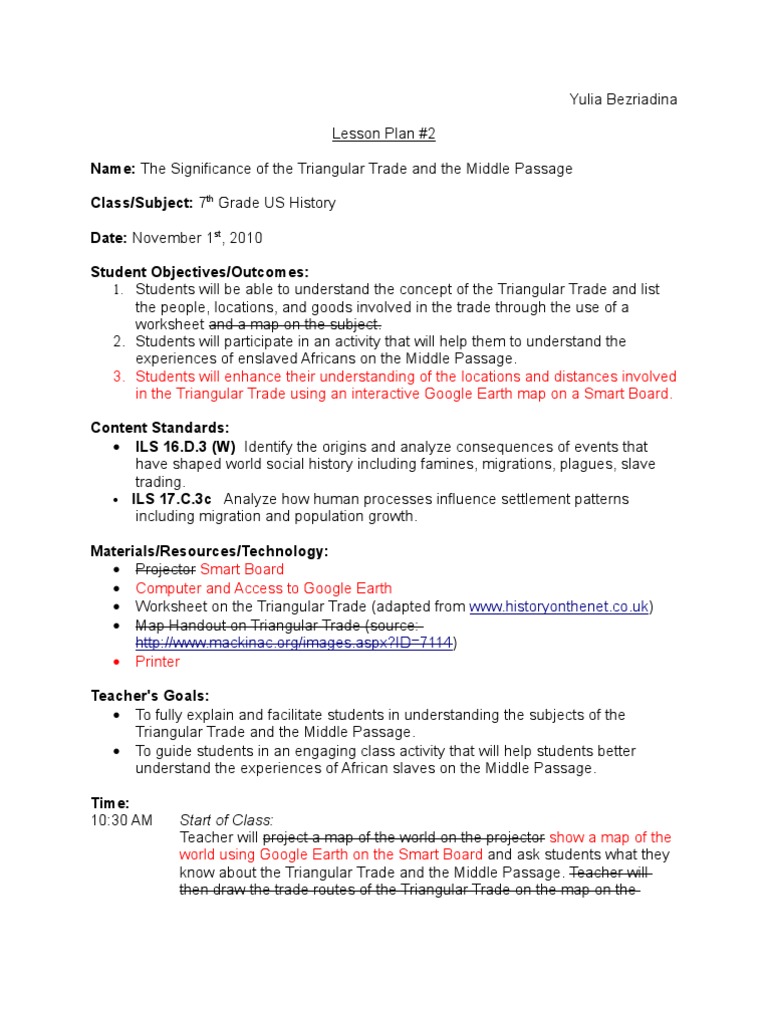 Lesson Plan 2: Revised | Download Free PDF | Atlantic Slave Trade | Slavery