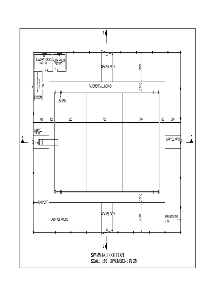 Swimming Pool Design Plan Details | PDF
