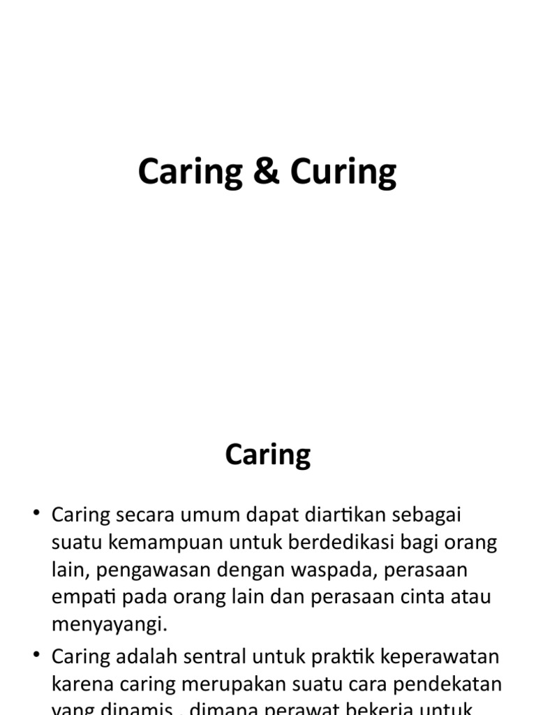 Caring & Curing dalam Keperawatan | PDF