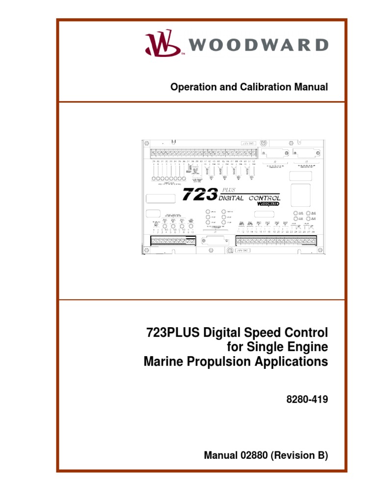 Operation and Calibration Manual. 723PLUS Digital Speed Control For ...