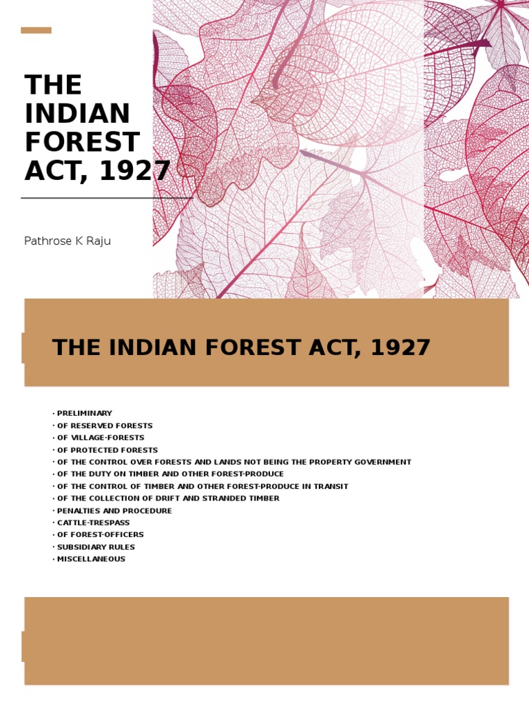 The Indian Forest Act, 1927 | PDF | Natural Environment | Government