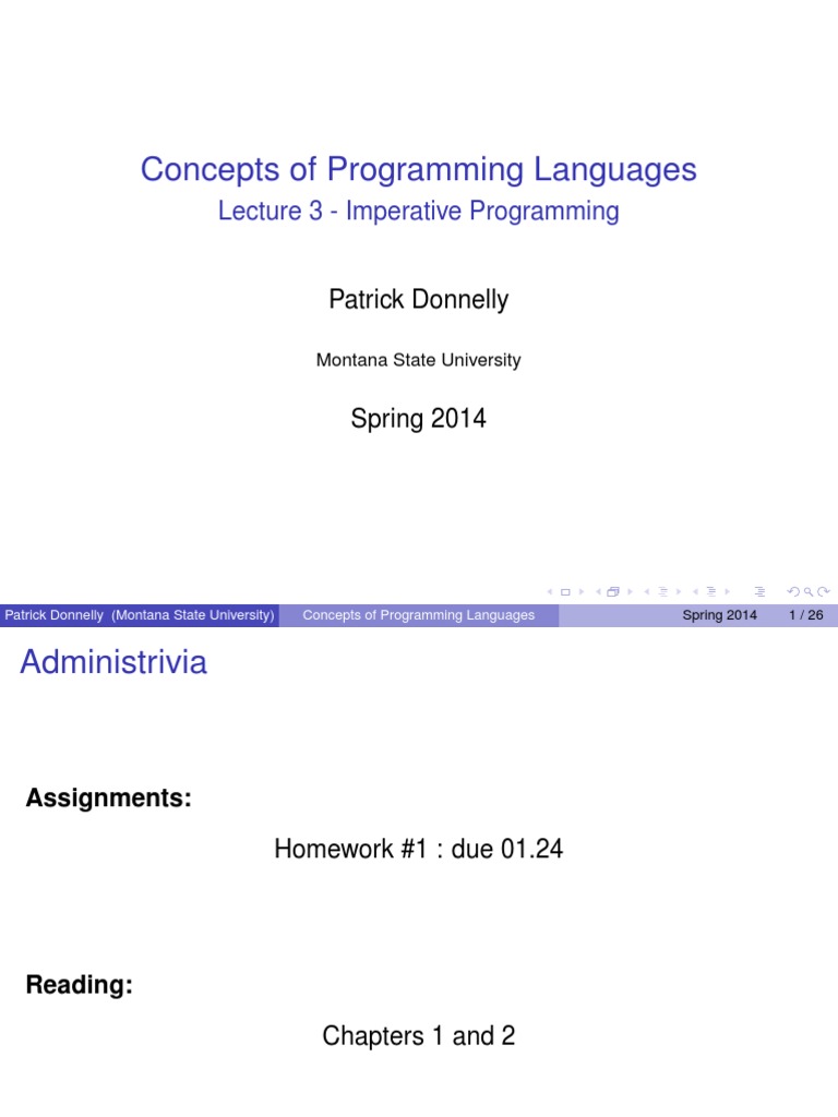 Imperative Programming Overview | PDF | Computer Program | Programming