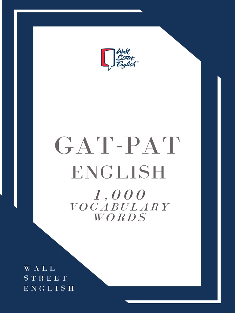 GAT PAT 1000 Vocab PDF | PDF