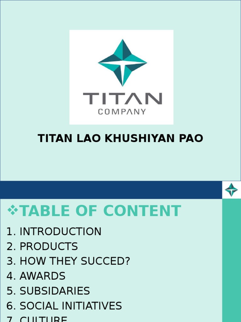 Titan Case Study | PDF | Fashion | Business