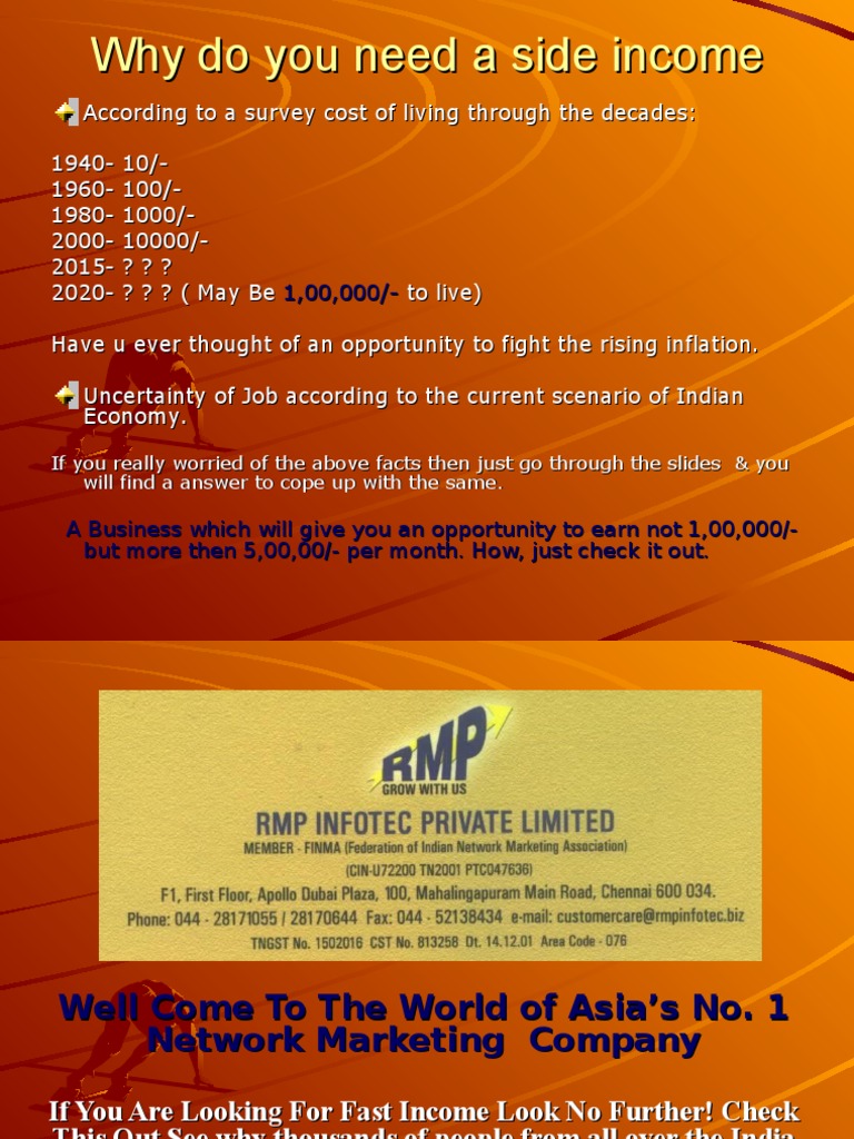 RMP Presentation | PDF | Multi Level Marketing | Economies