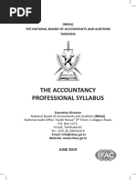 NBAA Professional Examination Syllabus | PDF | Postgraduate Education ...