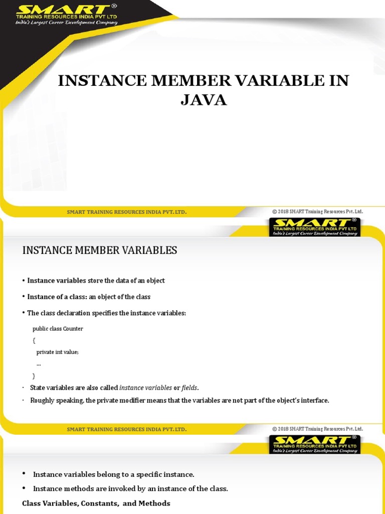 Session 112 Instance Member Variable Pdf Class Computer Programming Method Computer 
