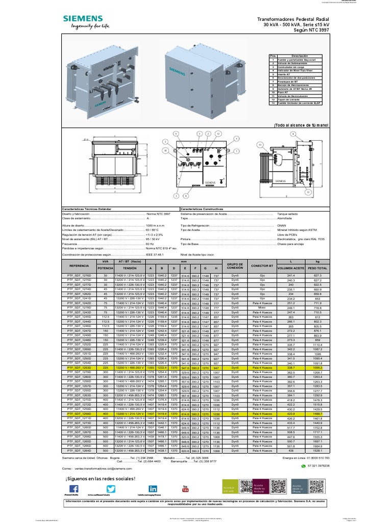 Datasheet Transformer | PDF | Transformador | Componentes eléctricos