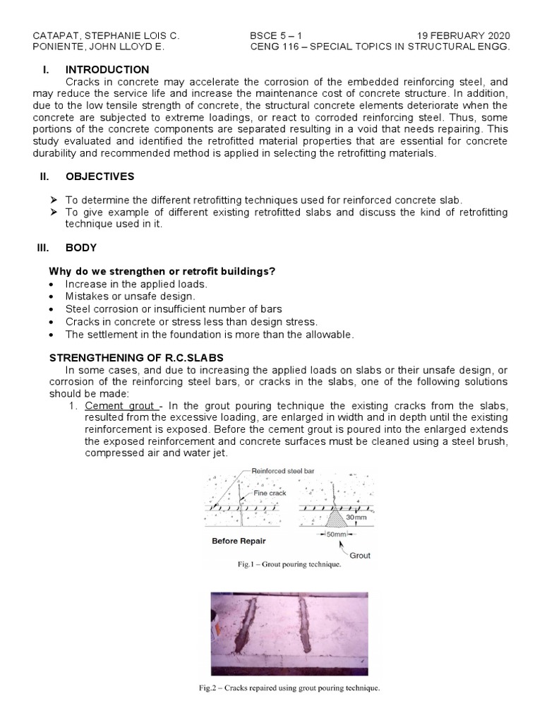 Retrofitting Techniques For Slab | PDF | Prestressed Concrete | Concrete