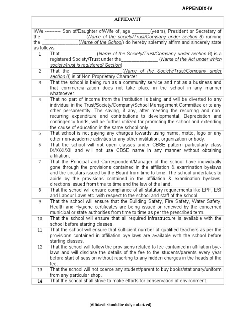 Sample Affidavit | PDF | Government | Social Institutions