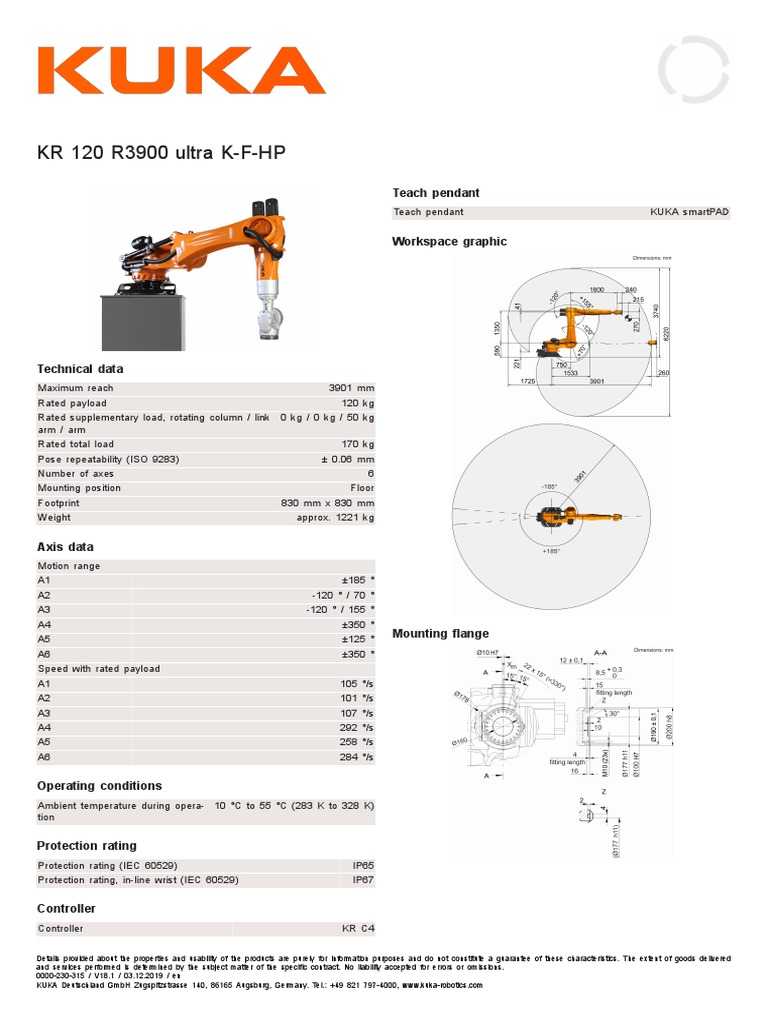 DataSheet Robot KR Kuka | PDF | Technology & Engineering