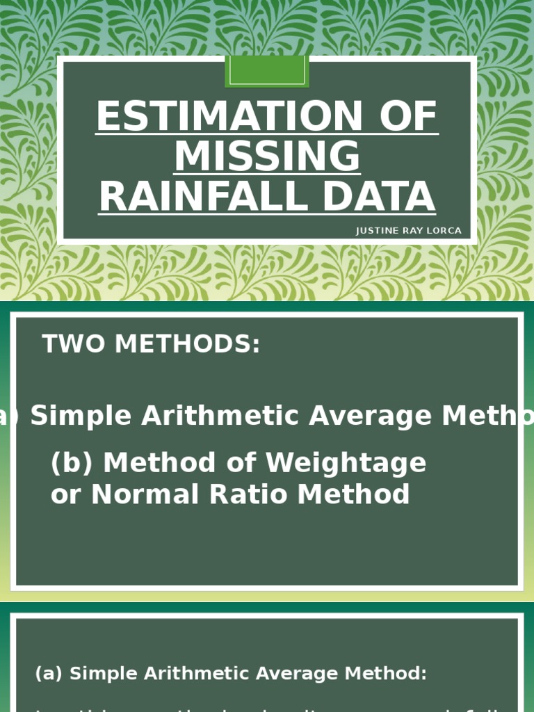Estimation of Missing Rainfall Data - Conversion of Point To Aerial Rainfall | PDF | Contour ...