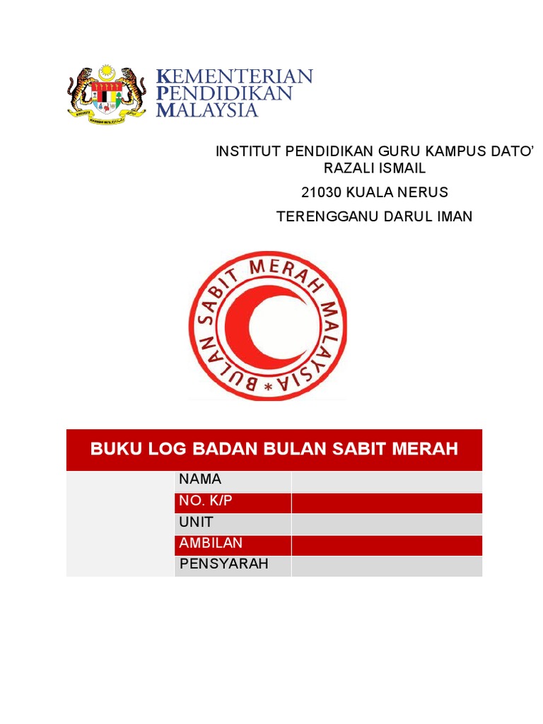 Buku Log Badan Bulan Sabit Merah Cover | PDF