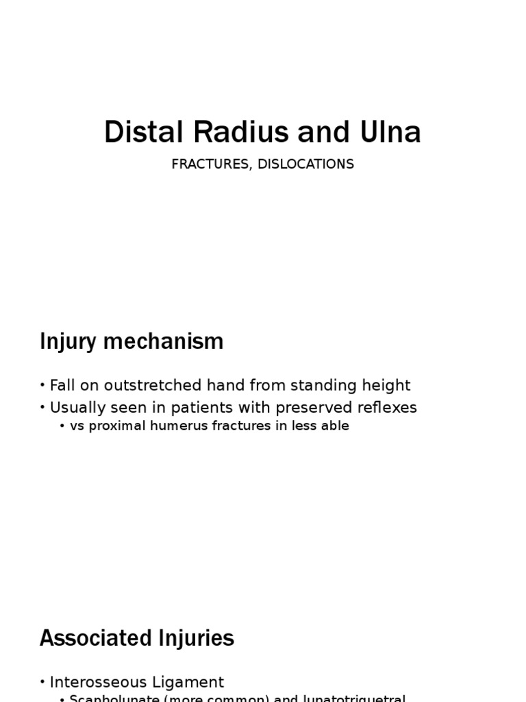 Distal Radius and Ulna | PDF | Limbs (Anatomy) | Human Anatomy