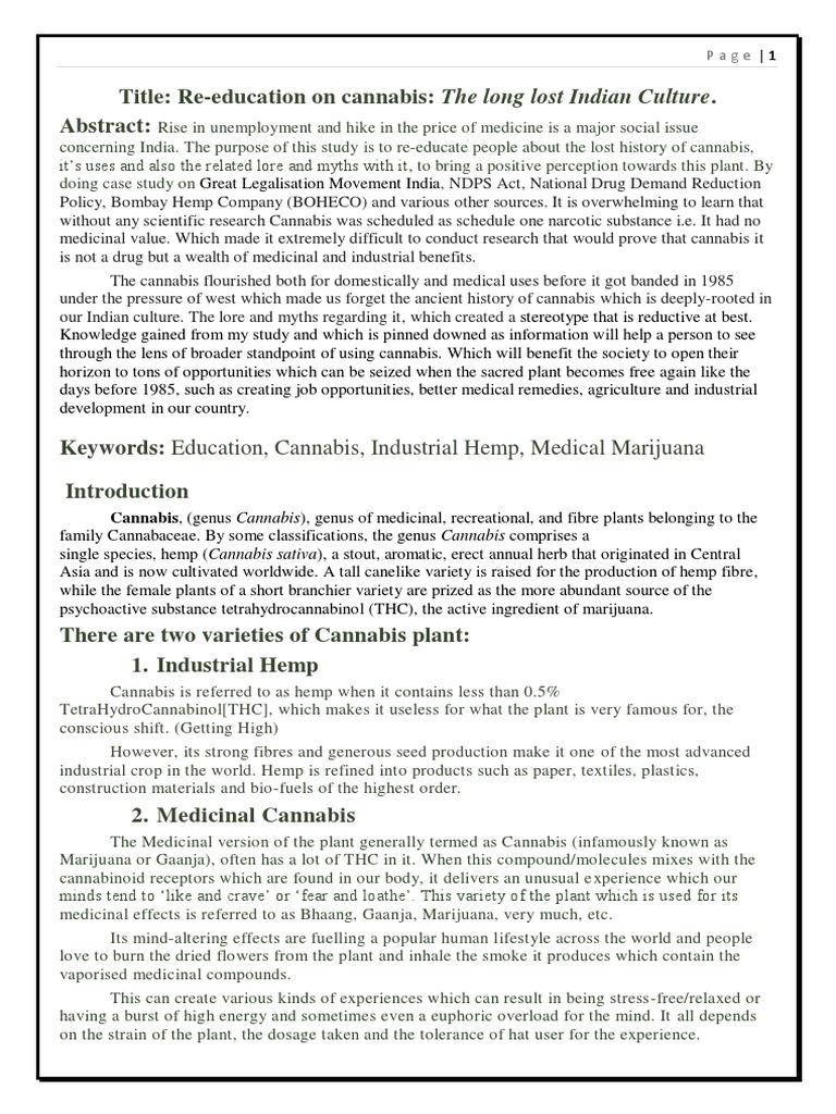 Re-Education On Cannabis | PDF | Tetrahydrocannabinol | Cannabis (Drug)