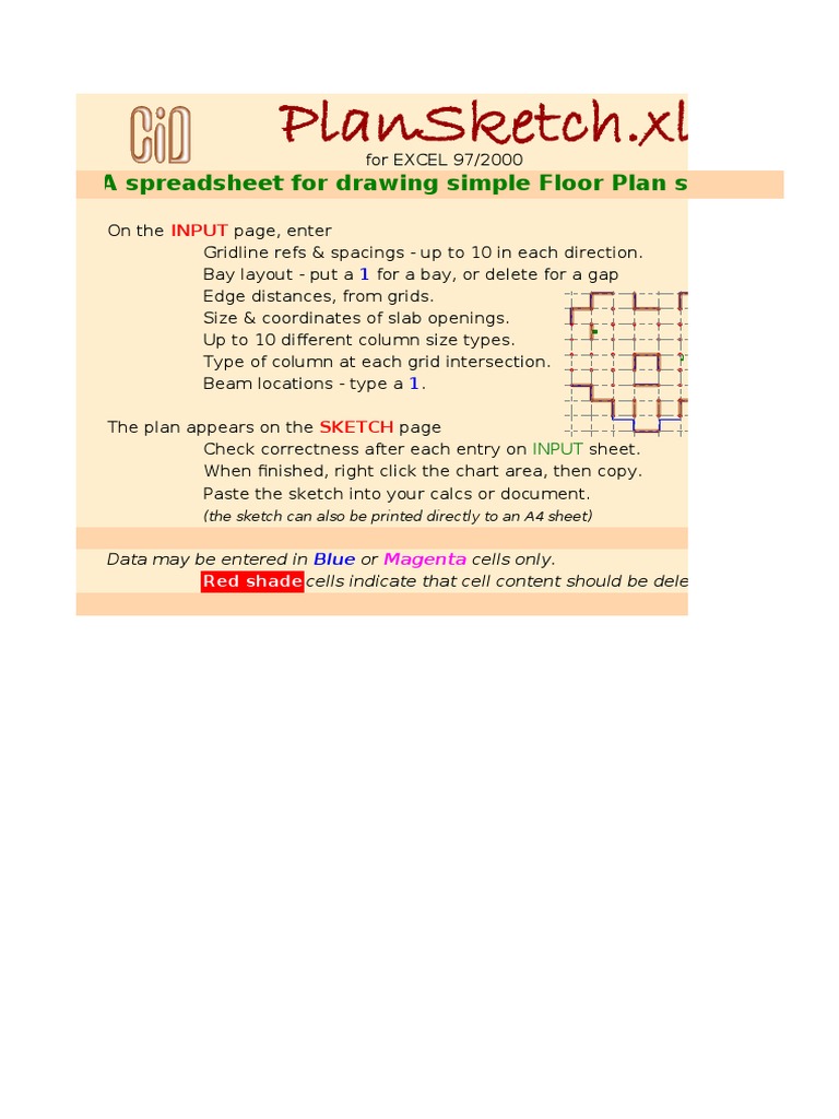 Plan Sketch | PDF | License | Microsoft Excel