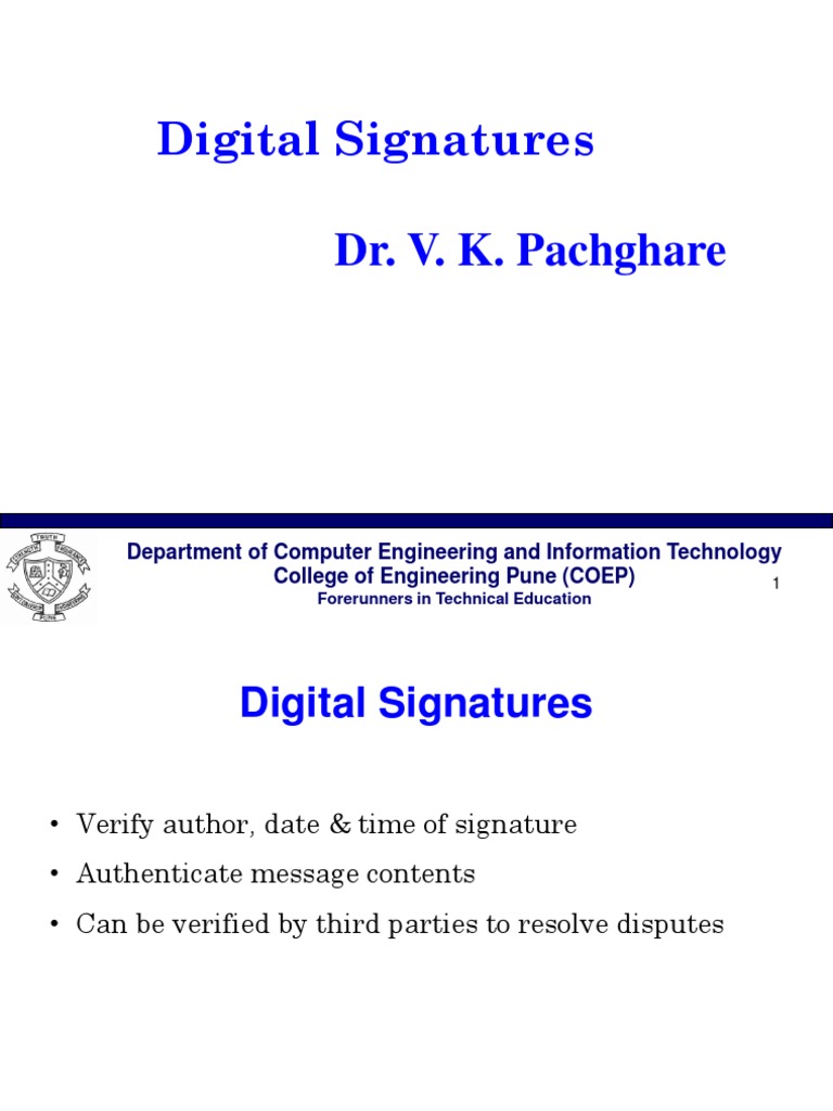Understanding Digital Signatures and DSA | PDF | Public Key Certificate ...