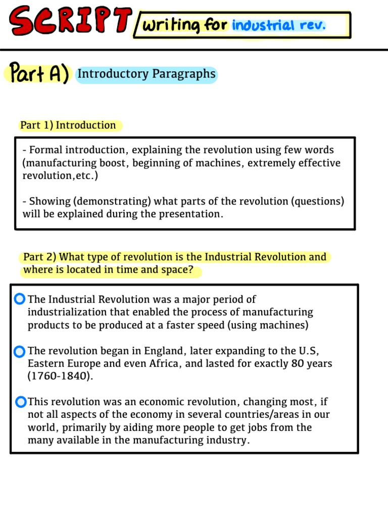 Industrial Revolution - Script Writing | PDF | Industrial Revolution ...