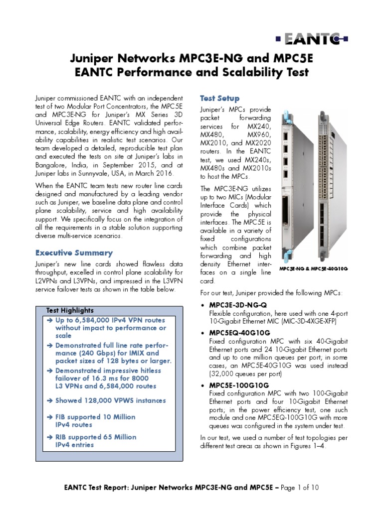 Juniper MPC3-5 Data Sheet | PDF | I Pv6 | Virtual Private Network