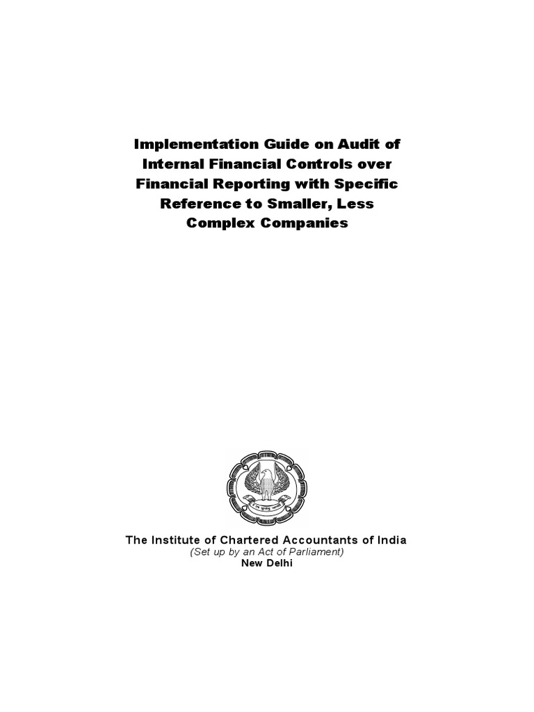 Implementation Guide On ICFR PDF | PDF | Financial Audit | Internal Control