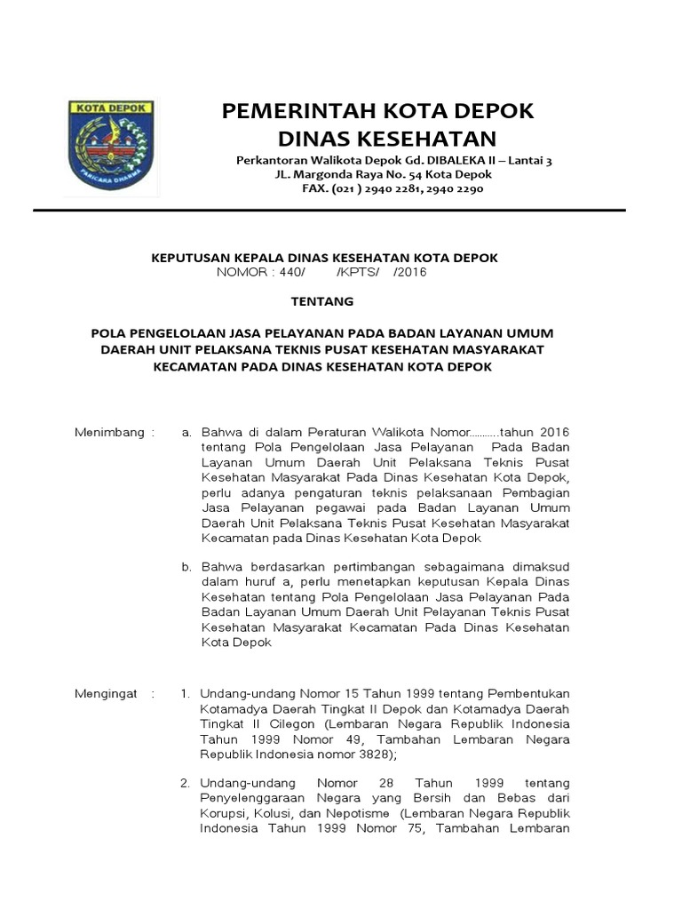 SK Kadis Jaspel Blud Versi 1 | PDF