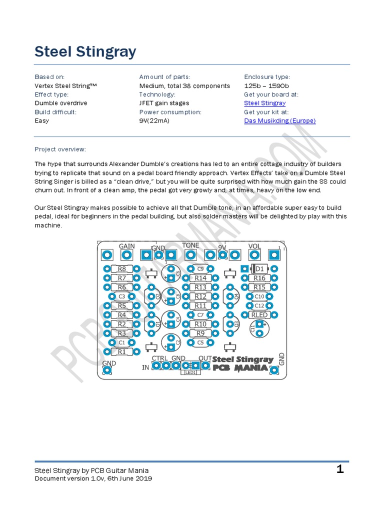 Steel Stingray Building Docs | PDF | Printed Circuit Board | Computer ...