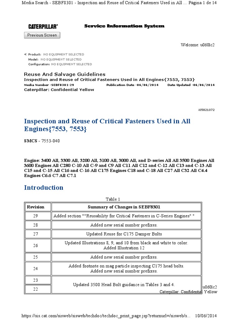 SEBF8301-29 Inspection and Reuse of Critical Fasteners Used in All ...