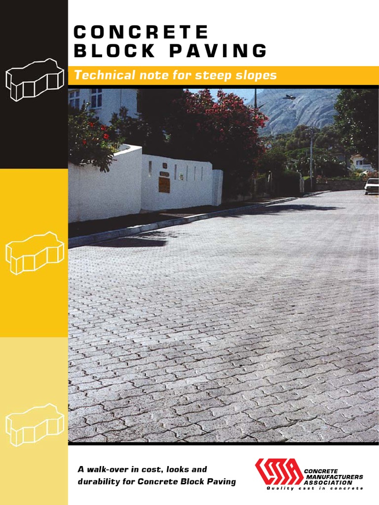 Cma Concrete Block Paving Technical Note For Steep Slopes 2016 03 PDF ...