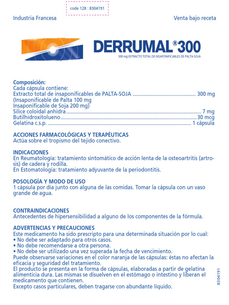 Derrumal 300: Usos y Precauciones | PDF | Medicamentos con receta | Drogas