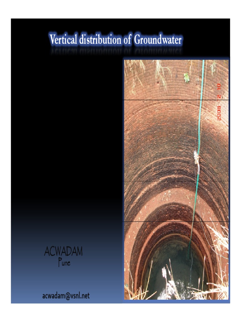 Vertical Distribution of Groundwater - ACWADAM - 2010 PDF | PDF | Civil ...