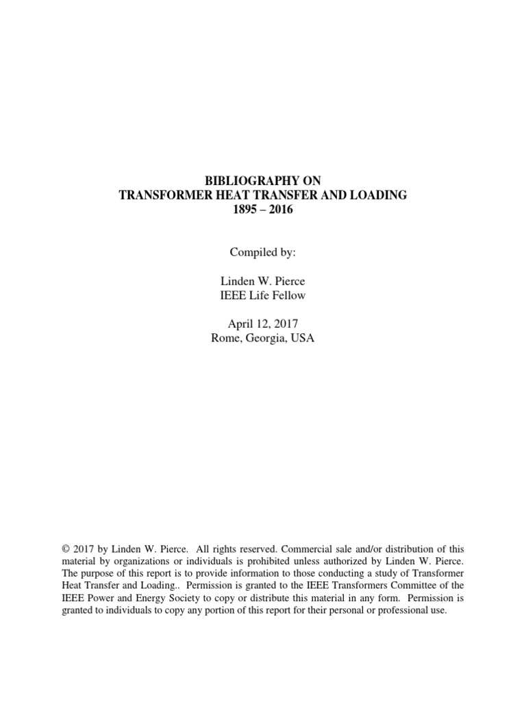 2017 Bibliography TransfHeatTransfer&Loading Pierce PDF | PDF | Heat ...